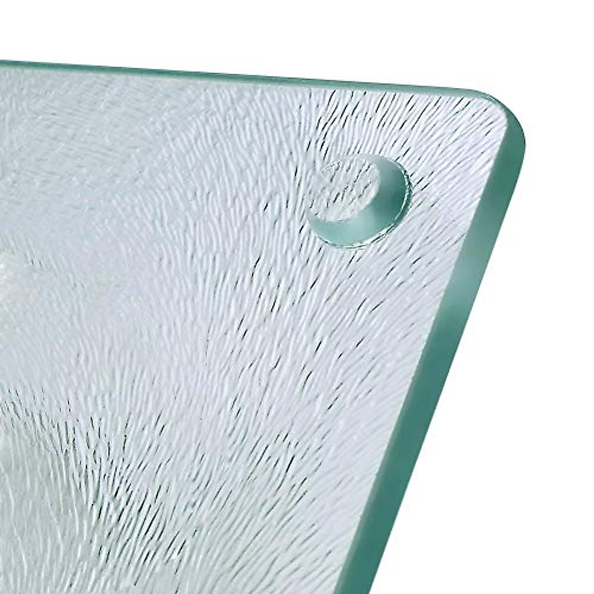 Murrey Home Glass Cutting Board for Kitchen Dishwasher Safe with Rubber Feet,Large Round Tempered Glass Cutting Board Set of 4