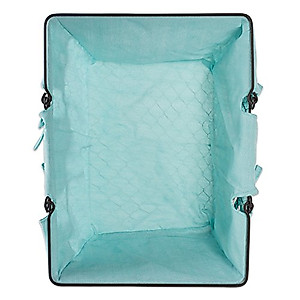 DII Farmhouse Chicken Wire Egg Basket, Storage Baskets with Liner, Aqua, 16x12x7.88"