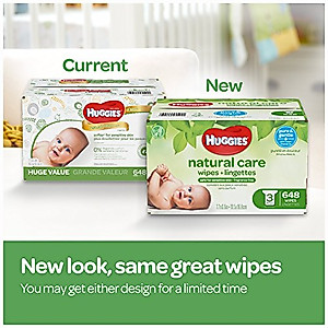Huggies Natural Care Fragrance Free Baby Wipes, 6 Clutches, 32 Wipes per Clutch