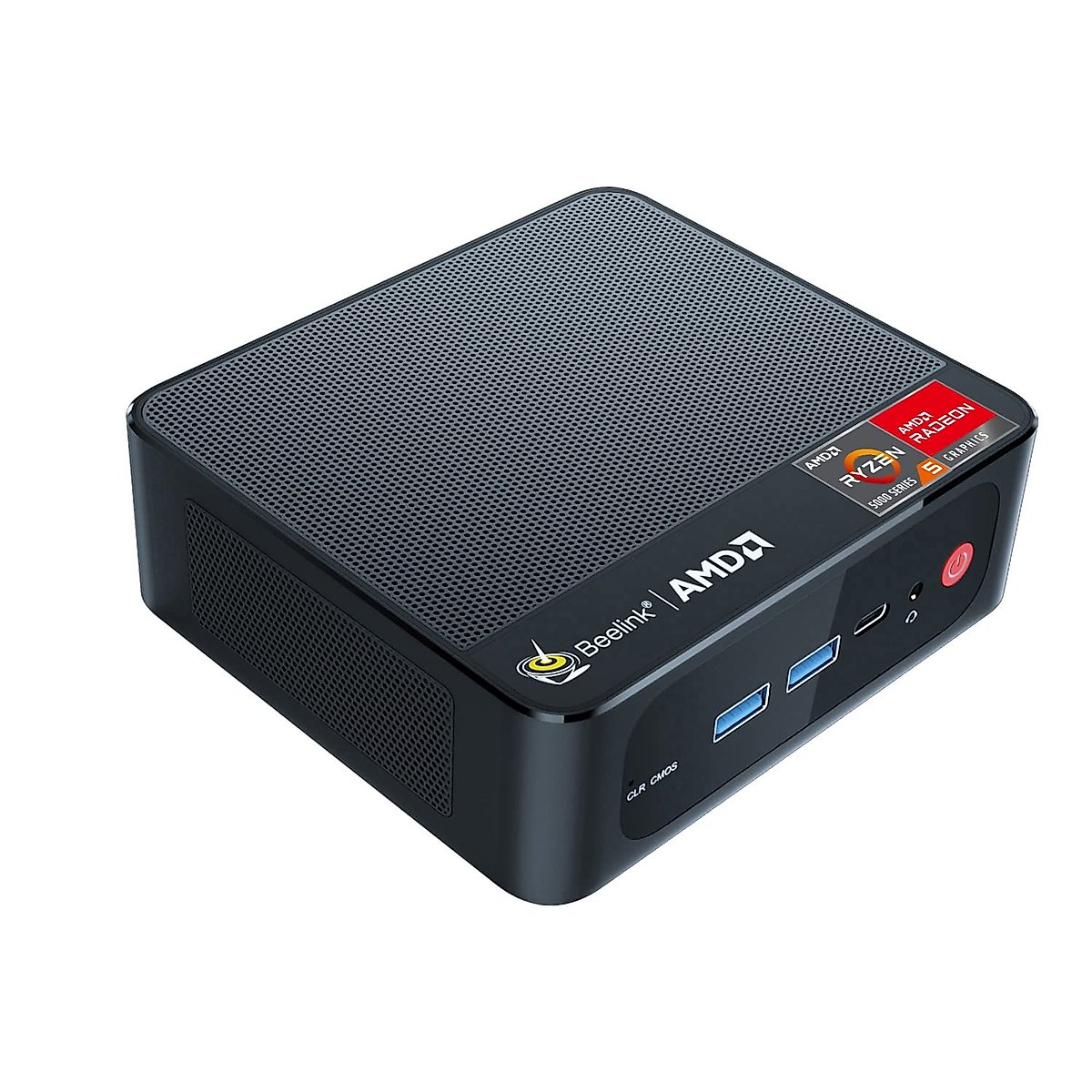 Beelink AMD Ryzen5 5560U Processor (up to 4.0GHz) 6C/12T, SER5 Mini PC with 16GB DDR4 + 500GB NVMe SSD, Mini Computer with 4K@60Hz Triple Display, WiFi6, BT 5.2 Mini Desktop Computer for Daily Office