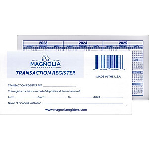18 Pack Check Registers for Personal Checkbook, 23-24-25 Calendars, Transaction Register and Ledgers