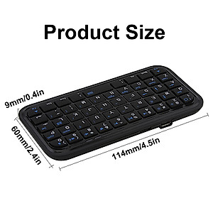 Wireless Bluetooth Keyboard Ultra Slim Silent Mini Wireless Keyboard Rechargeable Portable Pocket Keyboard Travel Size Handheld 49 Keys Cordless Keyboard for iPhone iPad Android Laptop Windows, Mac