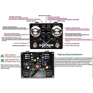 Demonfx Dual Gun 2 Channel Blues/Rock Overdrive Numerous set Options Fast US Ship