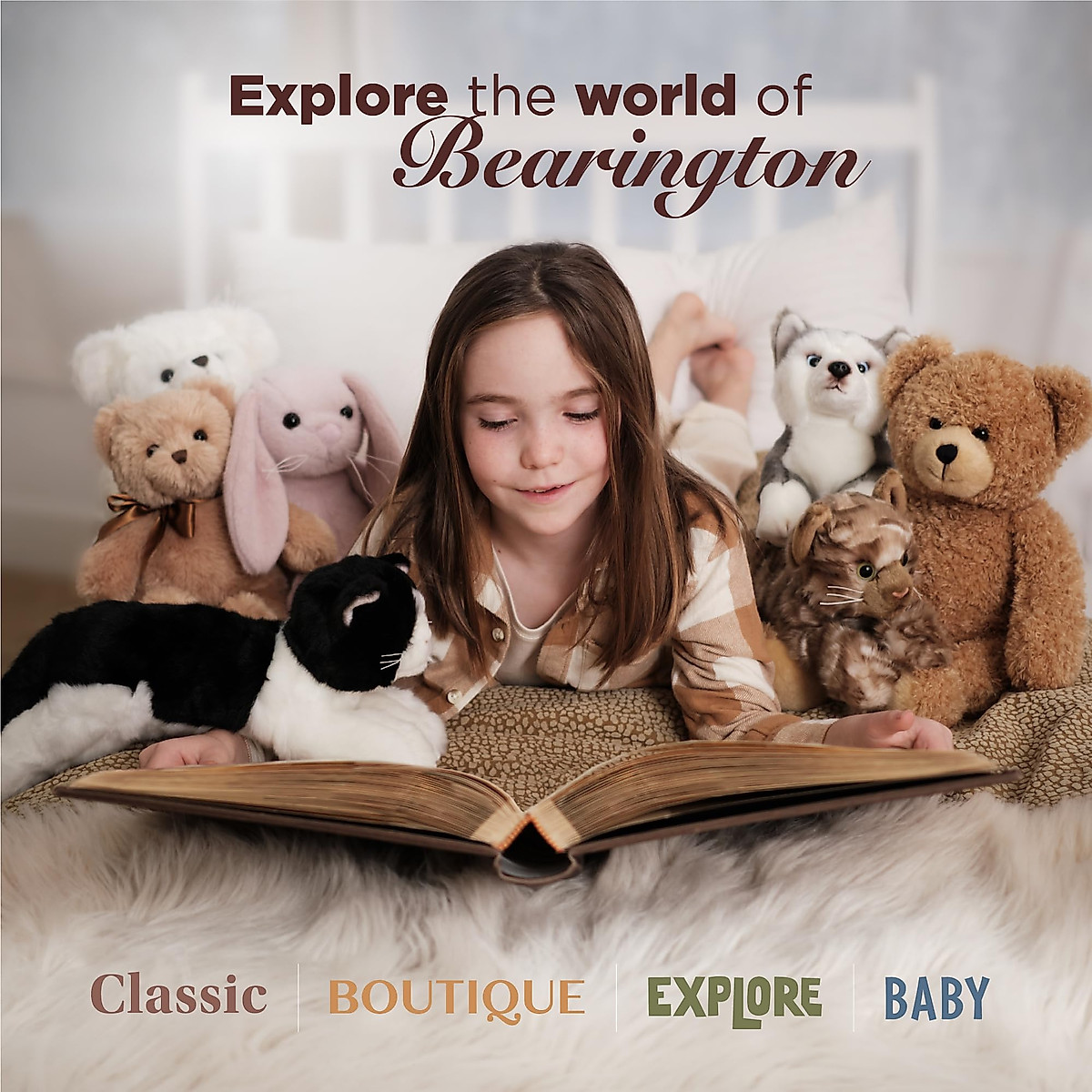 Bearington Hedgehog Stuffed Animal Plush 6 in Ideal for Valentine's Gift for Kids