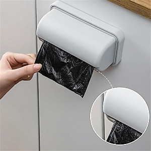 Fineliner Small Bin Liner Kit, Fineliner Bag Dispenser, Fine Liner Trash Bags Dispenser, Trash Can Liner Dispenser, Garbage Bag Dispenser for Inside Trash Can, Trash Liner Dispenser (white+white)