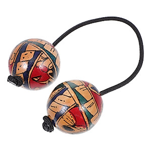 2 Pieces Premium African Shaker Kashaka Instrument Handheld Sand Ball Shaker Percussion