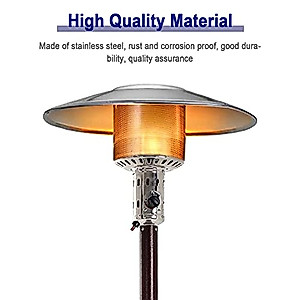 PIONOUS Powerful 41,000 BTU Patio Heater Tall Standing Hammered Finish Garden Outdoor Heater Propane Standing - 5 Set, Bronze