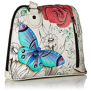 Anna by Anuschka Leather Small Multi Compartment Zip-Around Organizer, Floral Paradise