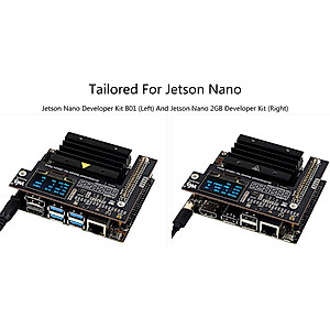 Bicool Environment Sensor Module for Jetson Nano Developer Kit B01-4GB and Jetson Nano 2GB, Collect Temperature Humidity IR ray Data,etc. I2C Bus,1.3inch OLED Display for Reading Data in Real Time
