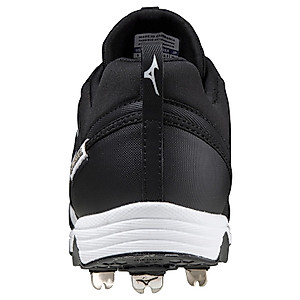 Mizuno mens 9-spike Ambition 9 Spike Men s Metal Baseball Cleat 10 1 2, Black/White, 10.5 US