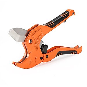 Bates- PVC Pipe Cutter, Cuts up to 1-1/4", Ratcheting PVC Pipe Cutter Tool, Pipe Cutters PVC, PVC Pipe Shears, PVC Cutter, Plastic Pipe Cutter, PEX Pipe Cutter, PVC Cutter Tool, PVC Ratchet Cutter