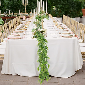 HUAESIN 3Pcs Artificial Eucalyptus Garland Faux Greenery Garland Fake Hanging Vines for Wall Wedding Table Centerpiece Backdrop Home Party Spring Decor 70.8inch