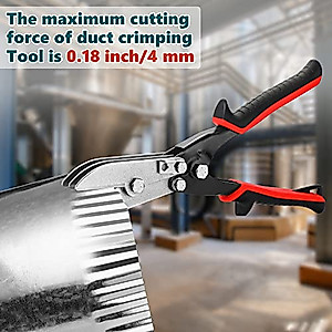 Gulfmew 5 Blade Sheet Metal Crimper, Hand Crimper HVAC Pipe Crimper for 24 Gauge Steel and 28 Gauge Stainless Steel, Downspout Crimper for Pipe, Ductwork, Stove Pipe, Venting Work