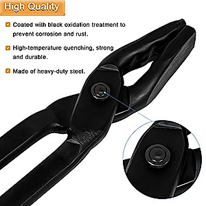 Blacksmith Forging Tools Kit Wolf Jaw Tongs (16'') & Blacksmith Hammer Anvil Blacksmithing Tongs Hammer Forge Tools For Making Knife, Forged Tongs