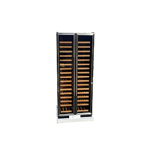 Elite Kitchen Supply Commercial Wine Cooler Dual Zone Refrigerator, ETL NSF 300-350 Bottles Reversible Fridge Merchandiser, Restaurant Bar Grocery Store