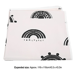 Luroze Splat Mat, Anti-Slip Waterproof Cartoon Pattern Portable Foldable Baby Highchair Floor Mat with Silicone Spots, Temperature Resistance Toddler Splash Place Art Craft for High Chair Play Picnic