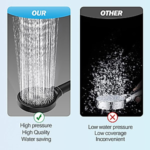 Shower Head with handheld, High Pressure Shower Head Set with Hose Adjustable Bracket Rubber Washers