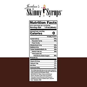 Jordan's Skinny Syrups Sugar Free Cookie Dough Syrup | Gluten Free | Keto | Kosher | Made in the USA