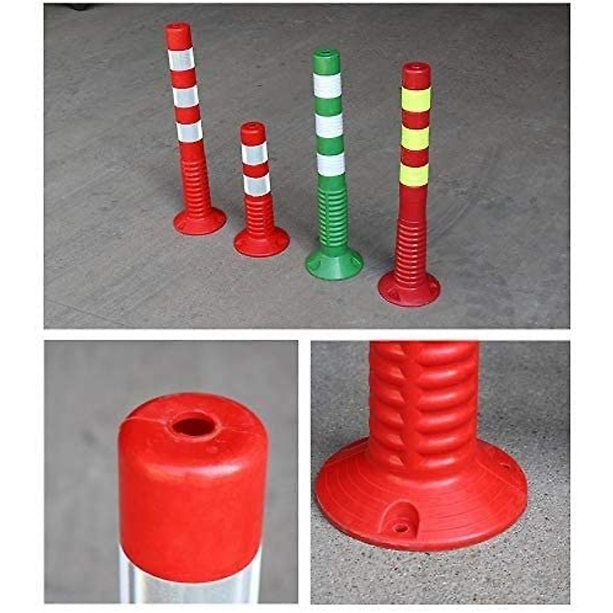 GOOFFY Parking Post, Parking Barrier, for Parking Lot Plastic Parking Bollards for Traffic Cones in Lanes Without Commercial Or Private Parking Spaces Parking Bollards Parking (Size : 750x80mm)