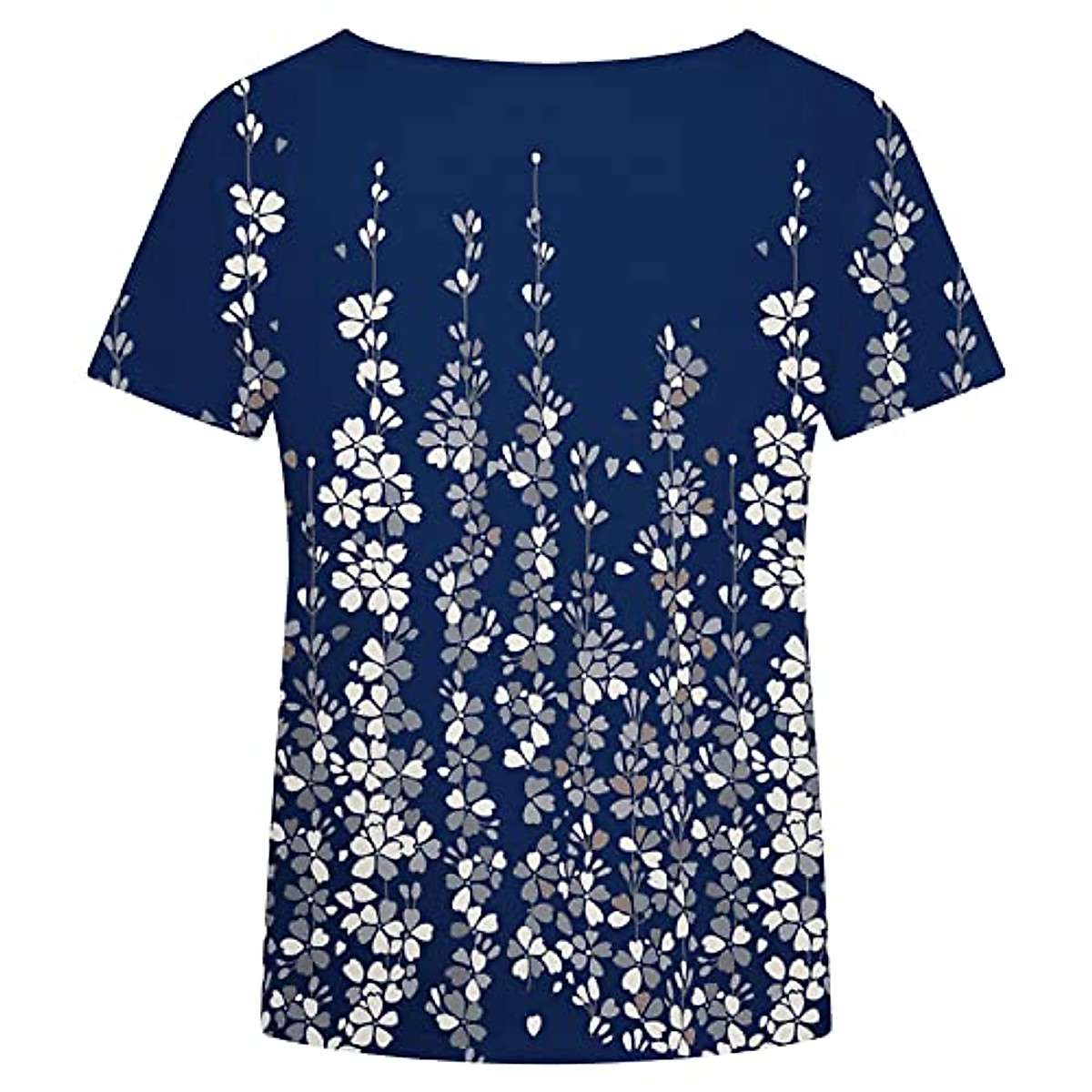 SMIDOW Cute Tshirts Shirts for Women 2023 Fashion Short Sleeve v Neck Summer Tops Bohemian Style Floral Print Graphic Tees