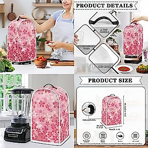 Suobstales Cherry Blossom Print Toaster Cover & Blender Cover with Top Handle, Washable Bread Oven Dustproof Covers Kitchen Appliance Covers Stand Mixer Case Coffee Maker Juice Cover, S