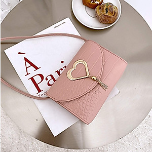 Black Shoulder Bag Handbag Shoulder Ladies Messenger Bag All-match Bag Fashion Bag Handbags for Women Shoulder Bags (Pink, One Size)