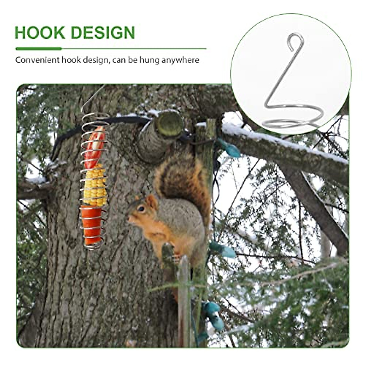 HANABASS Bird Toy Birds Feeder Bird Food Holder 2Pcs Stainless Steel Parrot Feeders Bird Feeding Devices Pet Feeding Supplies Backyard Feeding Supplies Stainless Steel Parrot Feeder Outdoor Toys