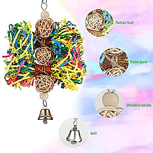 Bird Parakeet Toys Foraging Shredding Toys Parrot Cage Accessories Hanging Toys Bird Swing Bird Ladder for Parrots Lovebird Cockatiel Conure