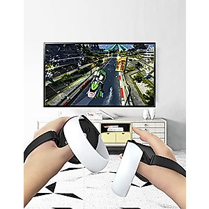 Protective Cover for Oculus/Meta Quest 2 Accessories, Silicone Controllers Grip Cover Protector, Soft Shell Skin with Face Cover and Lens Cover by Gwyoneaon (Green)