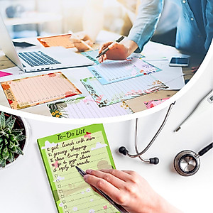 8 Pack 400 Sheets To Do List Notepad Floral Notepad Spring to Do List Planner Summer Daily to Do List Notepads Seasonal Daily Checklist Notepads Memo Pad Grocery List(Spring, Summer, Fall, Winter)