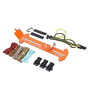 Paracord Jig Adjustable Length Bracelet Maker Kit Metal Weaving Craft Paracord Tools 4" to 13" with Free Cord and Buckles