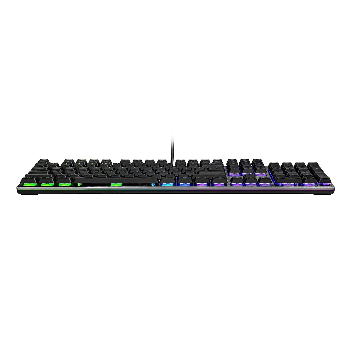 Cooler Master USB Type-C (Keyboard Side), USB 2.0 Type A (Computer Side) Sk-650-Gklr1-US SK650 Mechanical Keyboard with Cherry MX Low Profile Switches In Brushed Aluminum Design,BlacK Layout,Full