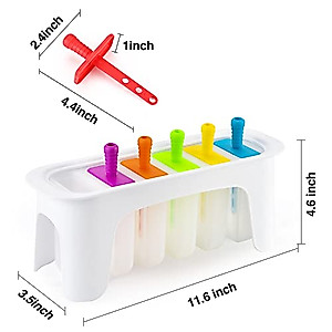 Rainbow Popsicle Molds, Silicone Ice Pop Molds, Popsicle Maker, Easy Release Silicone Ice Cream Popsicle Molds, Reusable Popsicle Molds for Kids, Large Popsicle Molds, BPA Free