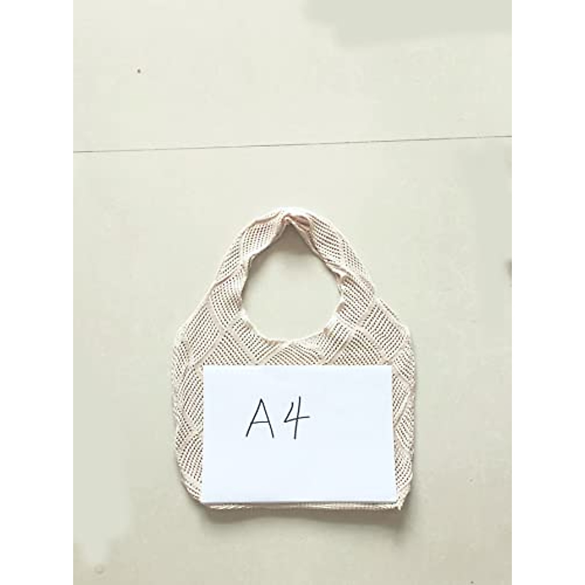 WDIRARA Women's Shoulder Handbags Knit Tote Bag Summer Beach Handbag Beige one-size