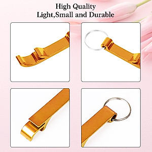Personalized Custom Bottle Opener with Logo Text Engraved Bottle Opener Keychain Customized Beer Openers for Wedding Favors, Guessts, Baby Shower, Party, Dad Gift, Promote Business, 10PCS