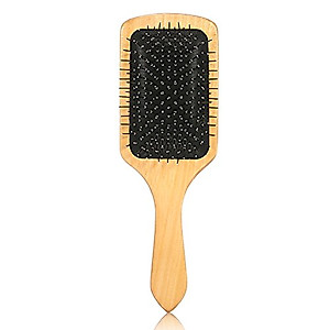 Hair Care Comb, Anti‑Static Hair Brush, Bristle Hair Comb Simple Lady Female Wood Steel Needle Hairdressing Hair Care Healthy Scalp Massage Comb