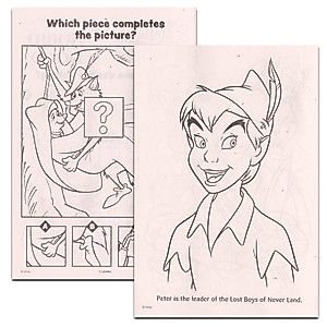 Peter Pan Coloring and Activity Book Set - Bundle with 2 Jumbo Books Featuring Peter Pan and Robin Hood with Tattoos, and More | Disney Coloring Pack