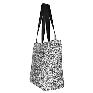 Silver Glitter Women's Shoulder Handbag Beach Tote Bag Storage Handle Bag
