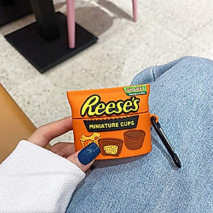 Airpod Pro Case, Cute 3D Funny Reeses Cartoon Soft Silicone Cover, Kawaii Cool Keychain Design Skin, for Girls Children and Boys Airpod Pro Case (KANSDF/PRO/REESES)