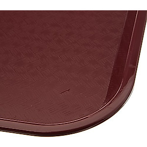 Carlisle FoodService Products Cafe Plastic Fast Food Tray, 14" x 18", Burgundy, (Pack of 12)