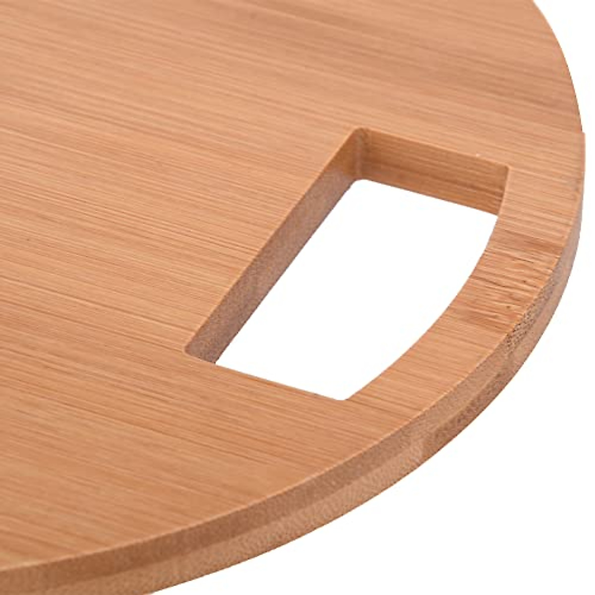 JIANWEI Foldable Wine Table Stake for Sand and Grass- Portable Beach Table Sturdy Wine Table, Lawn and Garden, Round Wooden Camping Picnic Glass Holder for Outdoor, Beach(C)