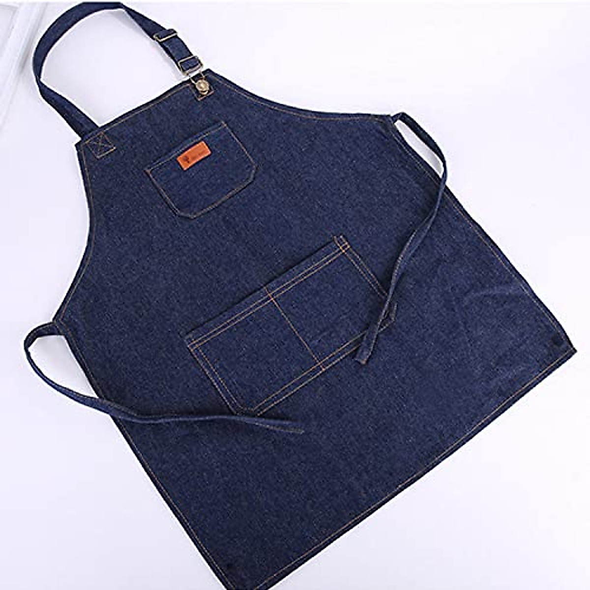 lazynice Kids Apron Kids Jeans Apron For Boys, Girls Apron Chef Cotton Denim Apron With 3 Pockets Kitchen Cooking Baking Wear, Gardening,Painting, BBQ, Art,DIY,Drawing