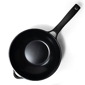 Alva Energy Nonstick Carbon Steel Wok Pan Skillet Non Toxic Pre-Seasoned 12" PFAS, PFOA & PFTE Free, for Cooking Pan Set, Induction Safe, Add to Your Woks and Stir Fry Set Cookware