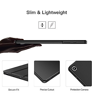 ZtotopCases for Galaxy Tab S6 Lite 10.4 inch Case 2024/2022/2020 with Pen Holder, Auto Wake/Sleep, Trifold Stand Folio Cover for Samsung Galaxy S6 Lite Tablet (SM-P625/P620/P619/P615/P613/P610), Black