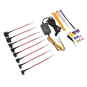 Cam Hardwire Kit, USB Cable Hardwire, Car Dashcam Hardwire, USB Adapter Overheating Protection for Mirror Cam GPS Navigator Radar Detector (MICRO)