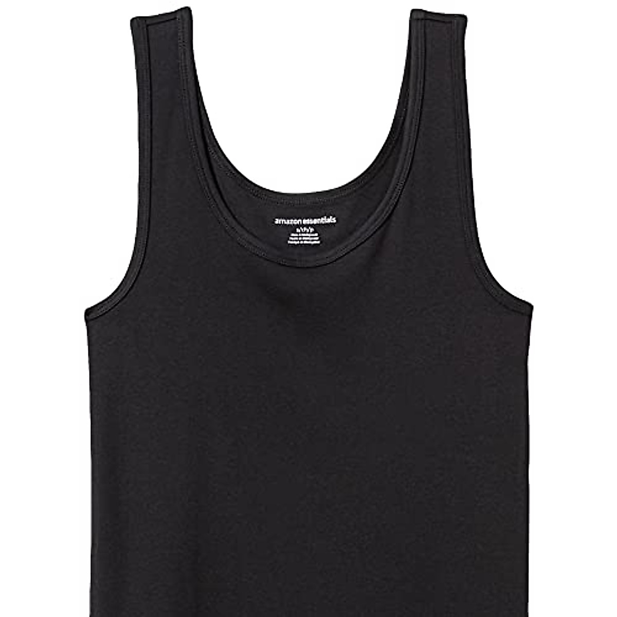 Amazon Essentials Women's Slim-Fit Tank, Pack of 2, Black/White, Small