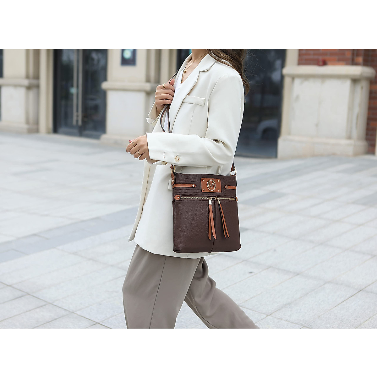 MKF Collection Crossbody Bags for Women Purses, Ladies Medium Over the Shoulder Side Messenger Bag By Mia K