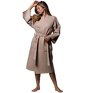Turquaz Robes For Women Lightweight Unisex Waffle Kimono Bathrobe Mothers day Gifts