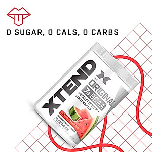 XTEND Original BCAA Powder Watermelon Explosion - Sugar Free Post Workout Muscle Recovery Drink with Amino Acids - 7g BCAAs for Men & Women - 30 Servings