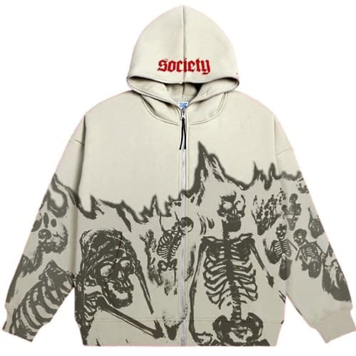 NEWSAIL Women Rhinestone Y2K Spider Skeleton Zip Up Hoodies,Rhinestone Y2k Sweatshirt for Women Oversized Skeleton Hoodie (10,3XL)